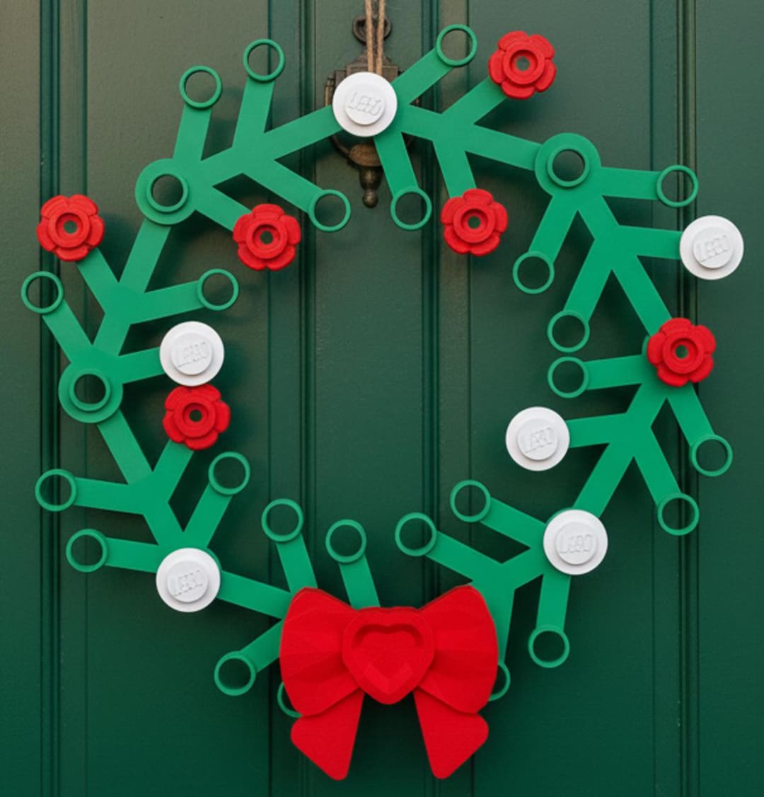 Giant 3D Printed Block Wreath - Unique Festive Decor for LEGO ...