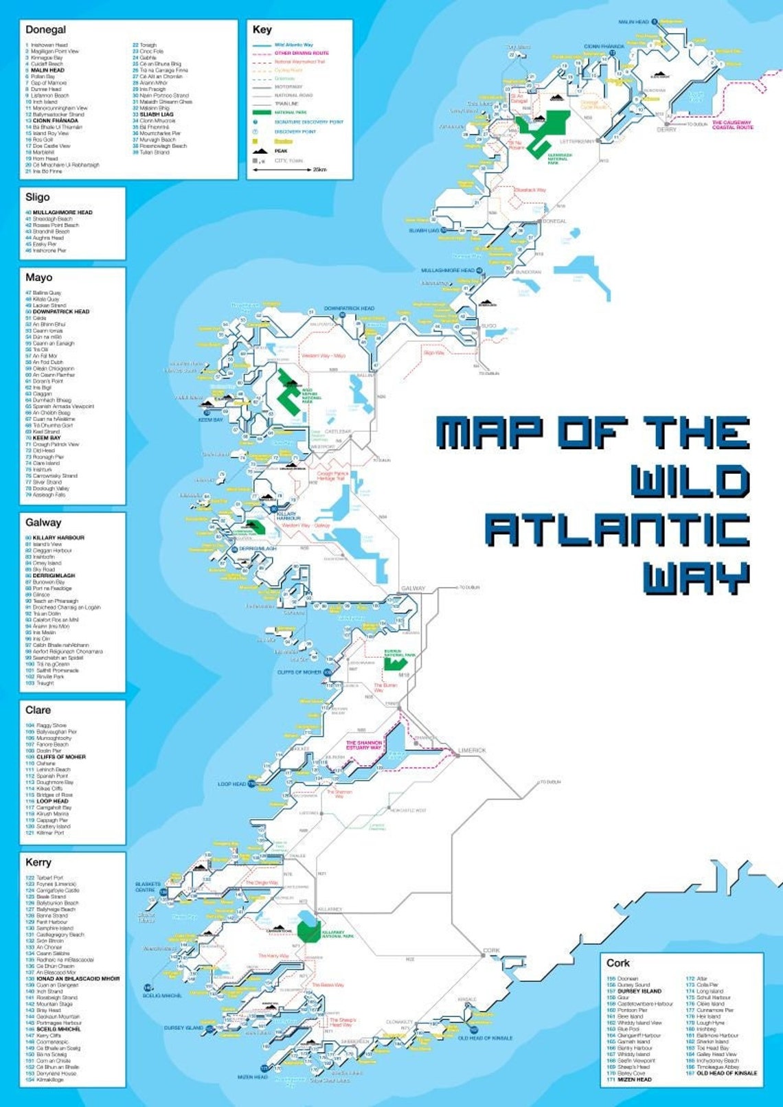The Wild Atlantic Map - Etsy