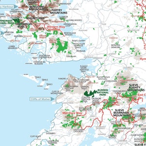 The Hiking Map of Ireland - Etsy