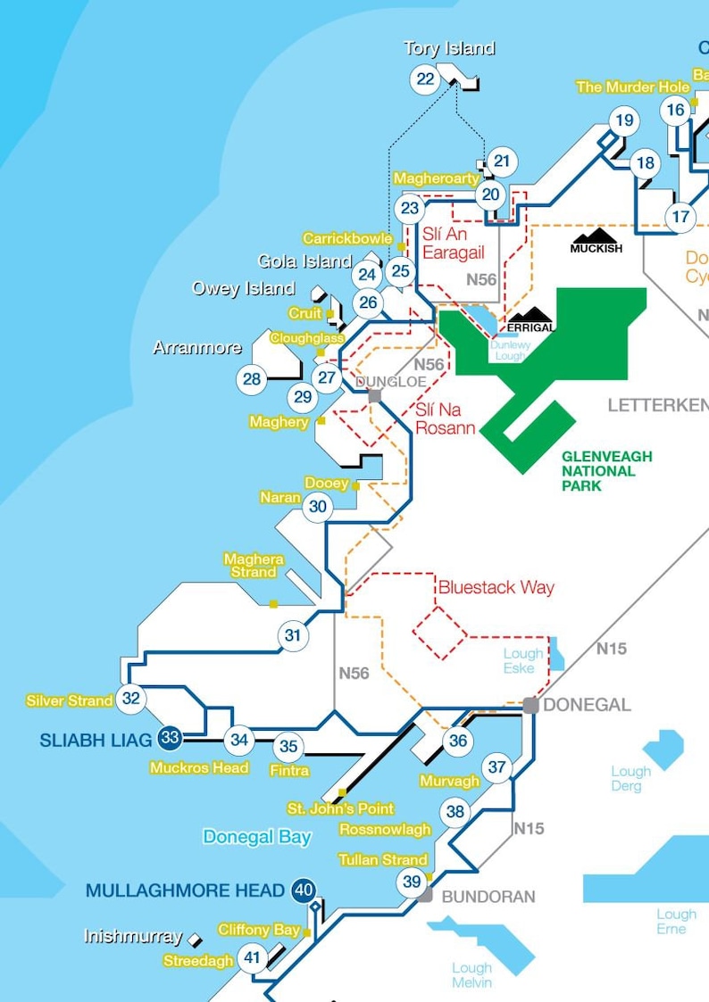 The Wild Atlantic Map - Etsy