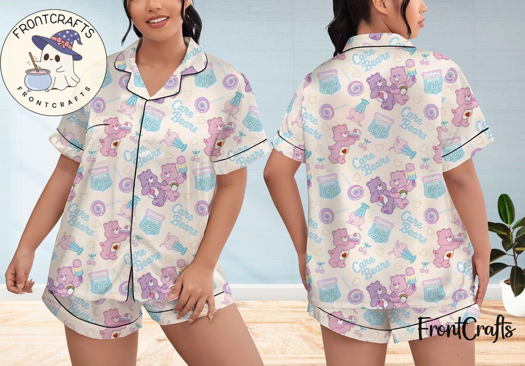 Care Bears Pajamas Short Set, Care Bears Pajamas Set, Holiday Pajamas ...