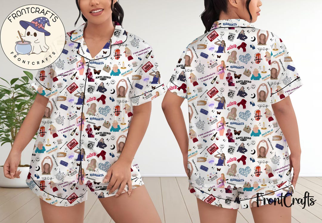 Taylor Swift Pajamas Short Set, Taylor Swift Pajamas Set, Holiday ...