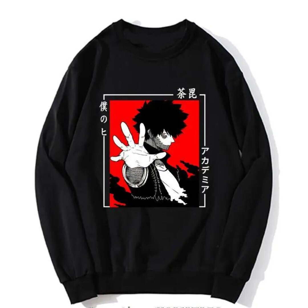 My Hero Academia Dabi Hoodie for Men Cotton Sweatshirt Harajuku Anime ...