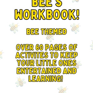 Fun Bee Preschool Workbook, Instant Download, Educational Coloring ...