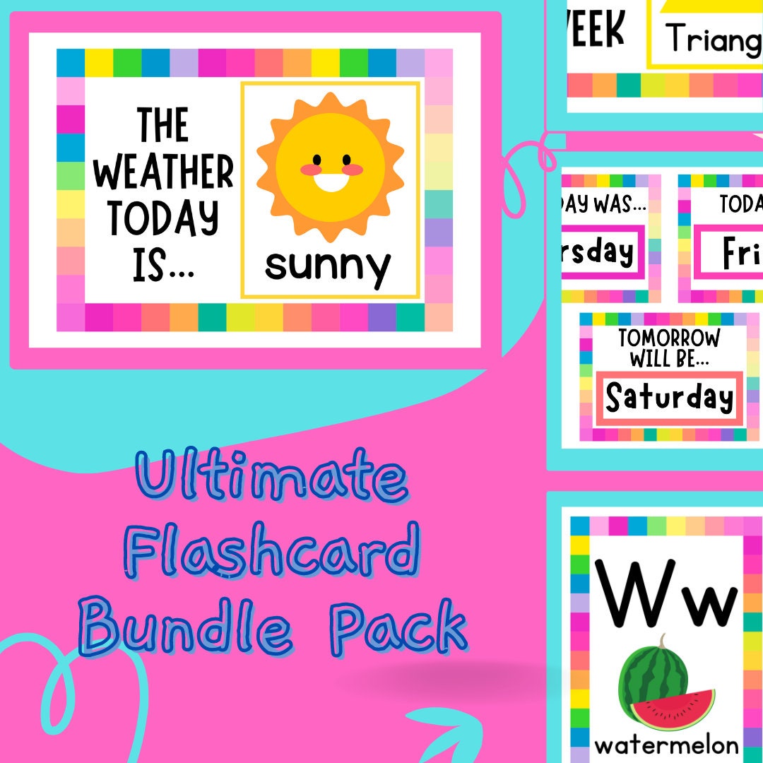 Preschool Learning Flashcards: Alphabet, Colors, Shapes (instant ...