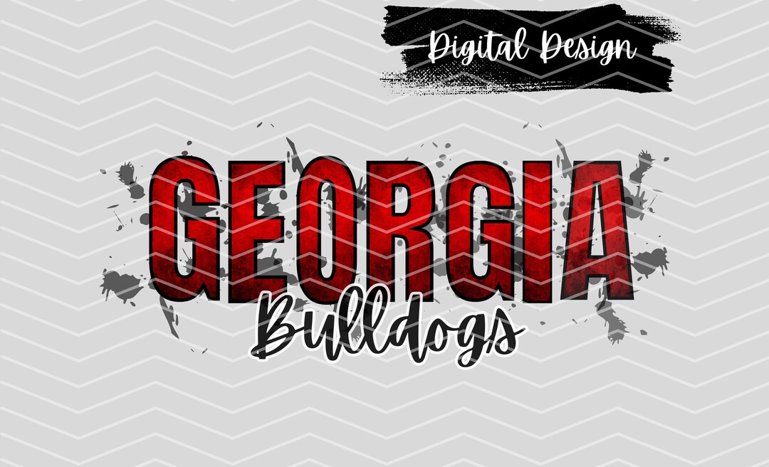 Georgia Bulldogs Splatter PNG: Football Sublimation Design (digital ...