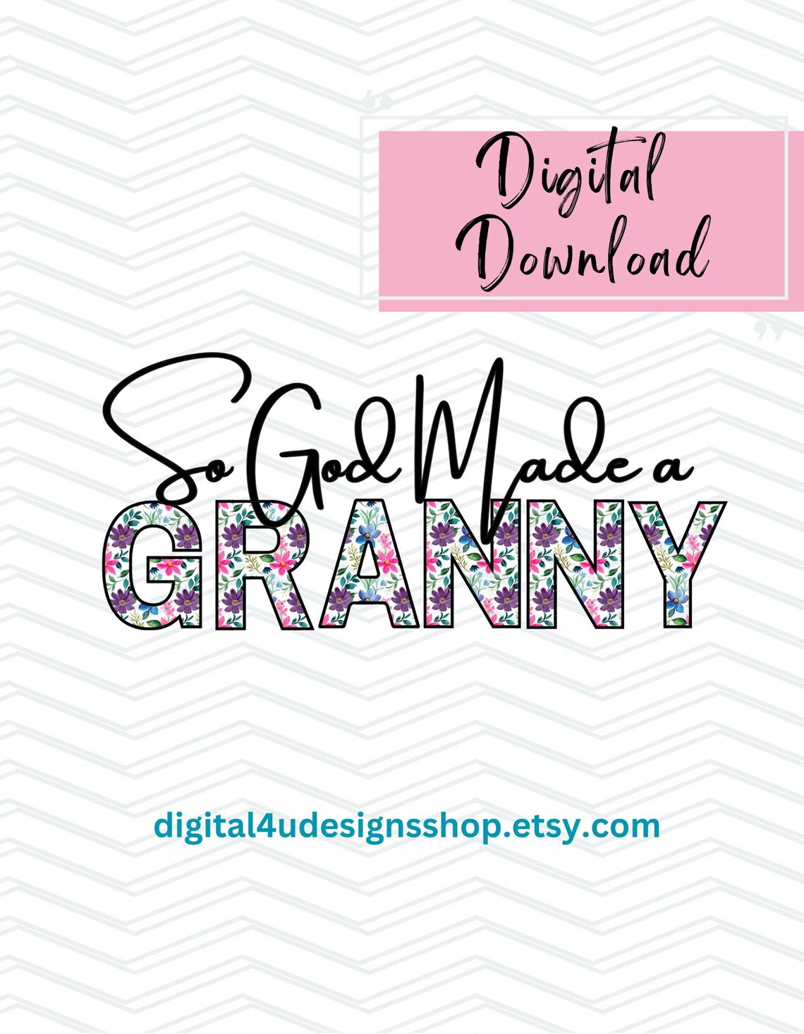 So God Made a Granny, Png, Instant Download, Printable, Sublimation ...