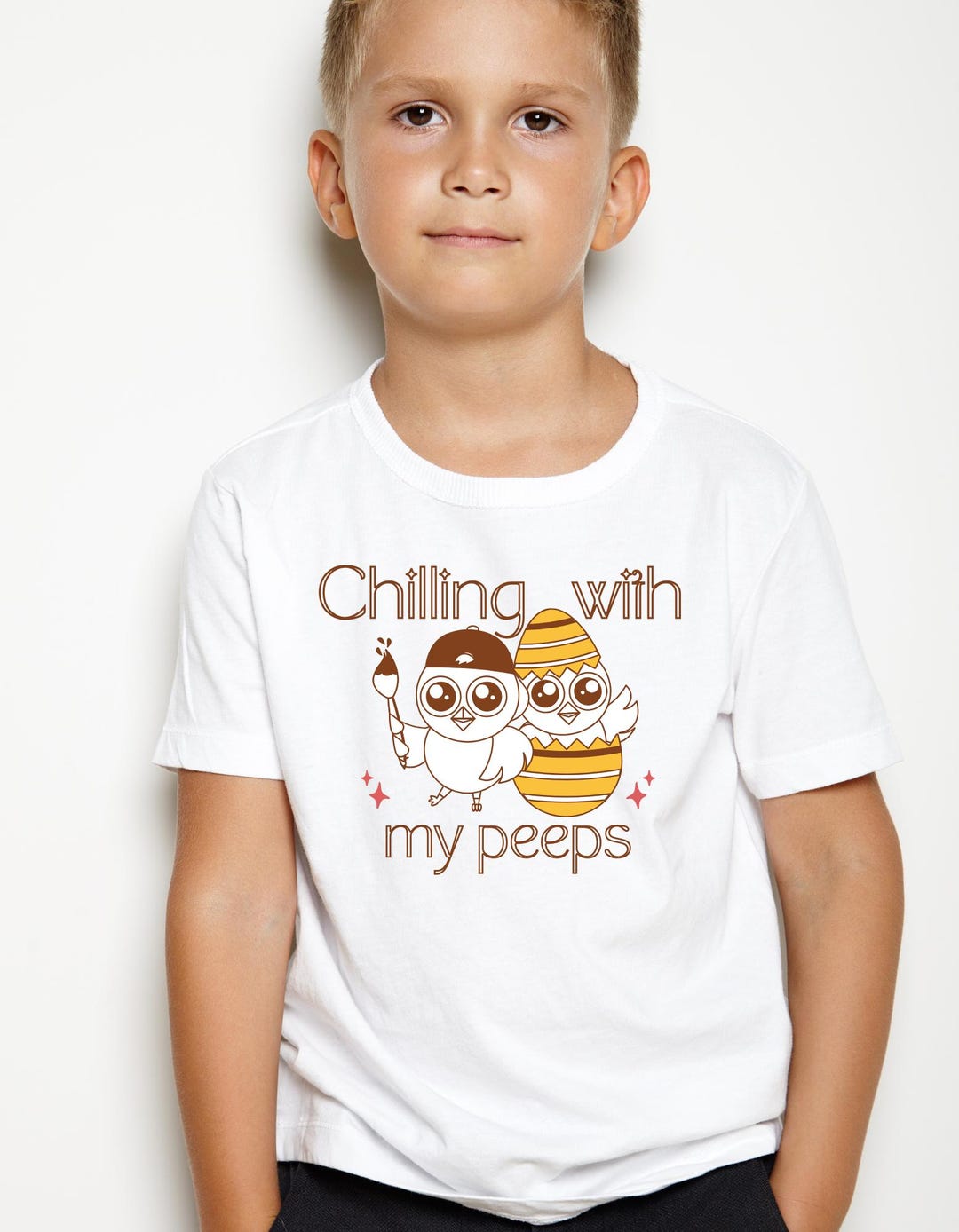 Chilling With My Peeps Easter Design, Boy or Girl DIY Easter, Digital ...