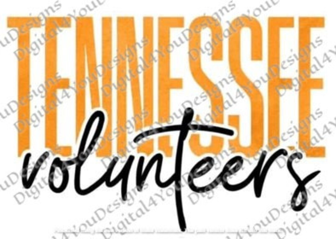 Tennessee Volunteers Cute Font Printable Sublimation Design/printable ...
