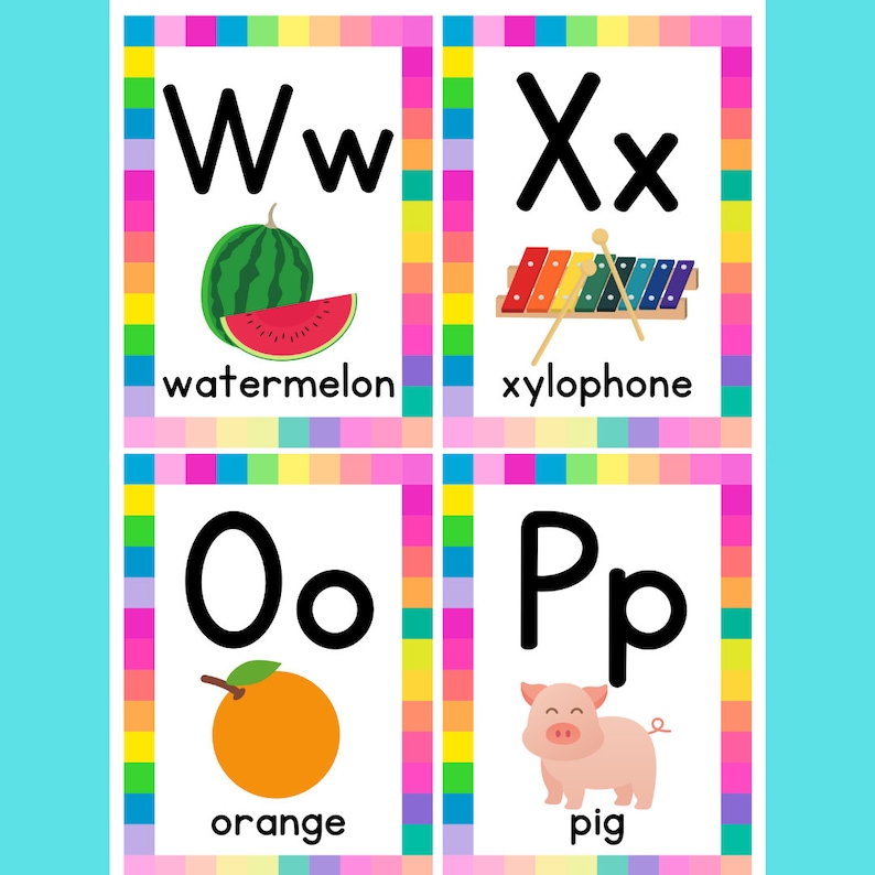 Preschool Learning Flashcards: Alphabet, Colors, Shapes (instant ...