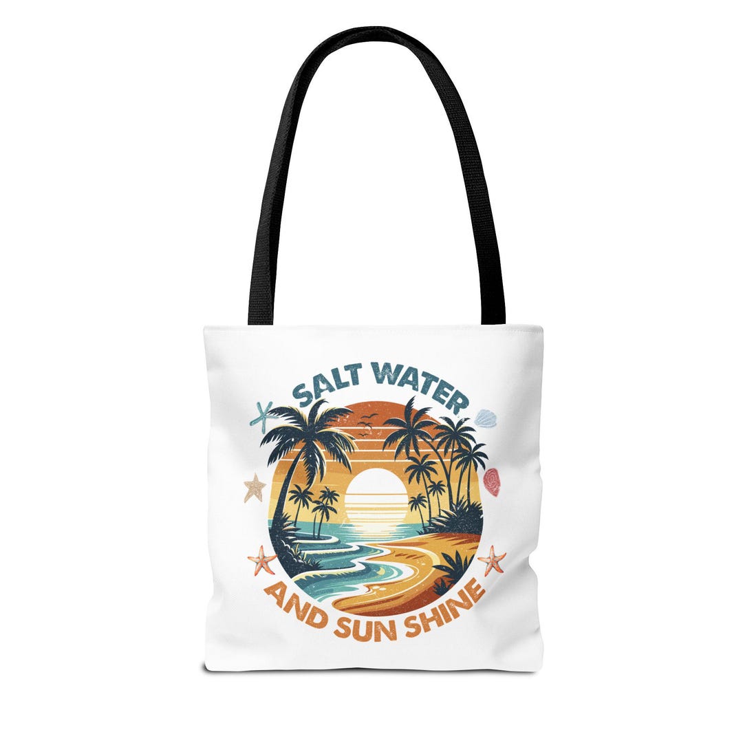 Tote Bag - Salt Water and Sun Shine, Beach Tote Bag, Shop Tote Bag ...