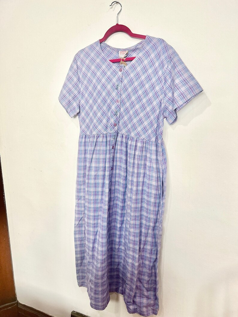 Vintage Cottagecore Plaid Prairie Dress - Etsy