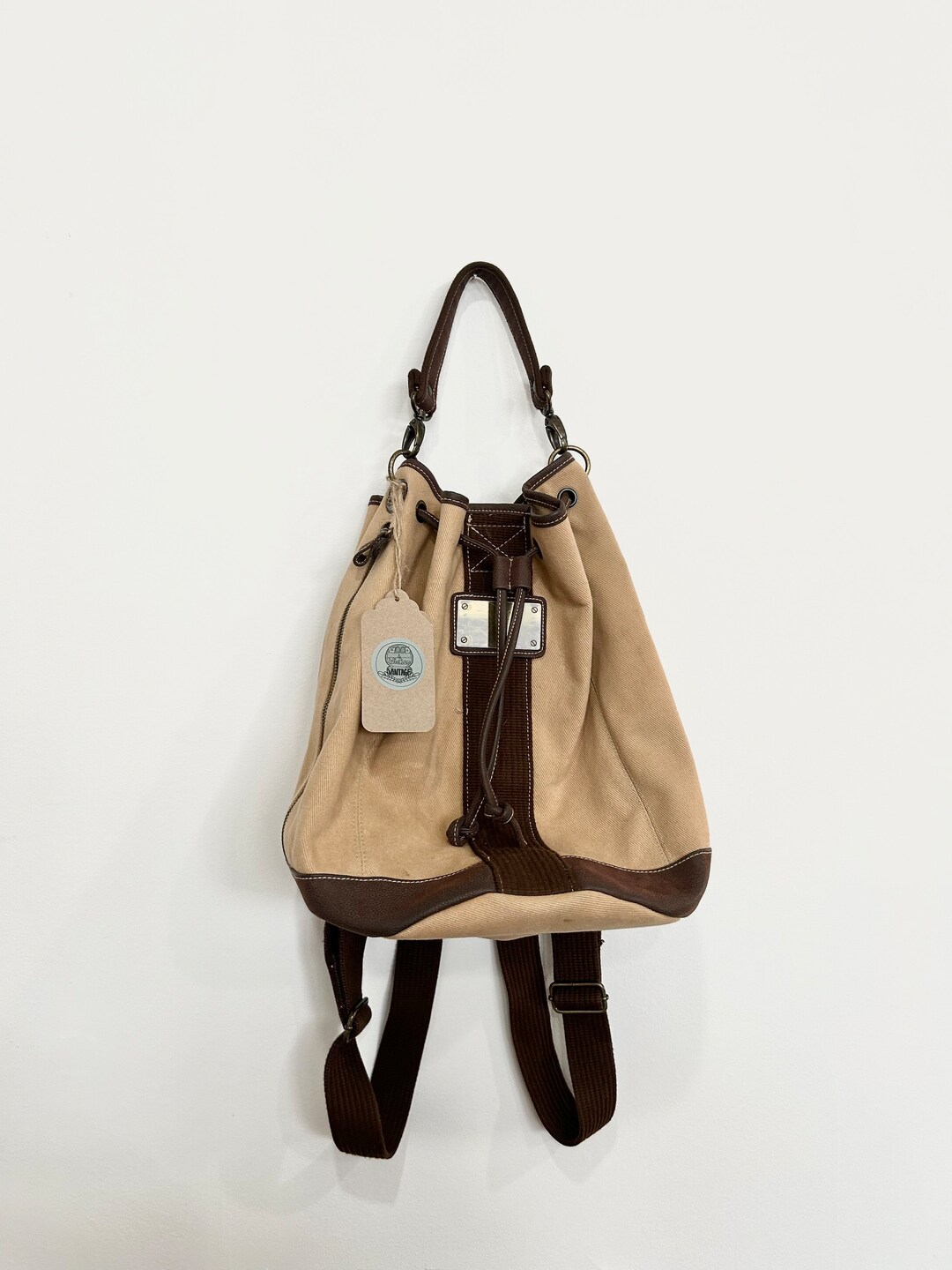 Vintage Objectives Top Handle and Backpack Bucket Bag - Etsy