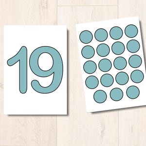 Number Flashcards for Preschool, Printable Numbers for Kindergarten ...