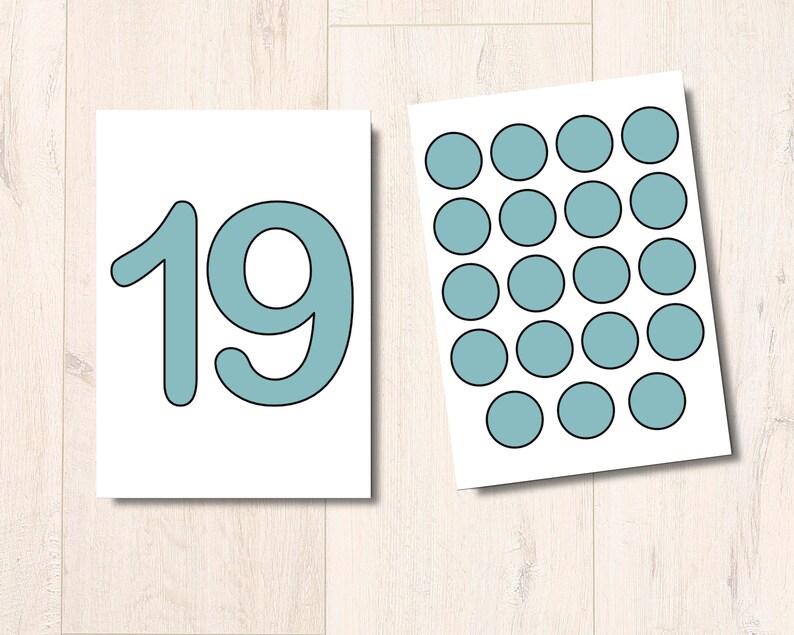 Number Flashcards for Preschool, Printable Numbers for Kindergarten ...
