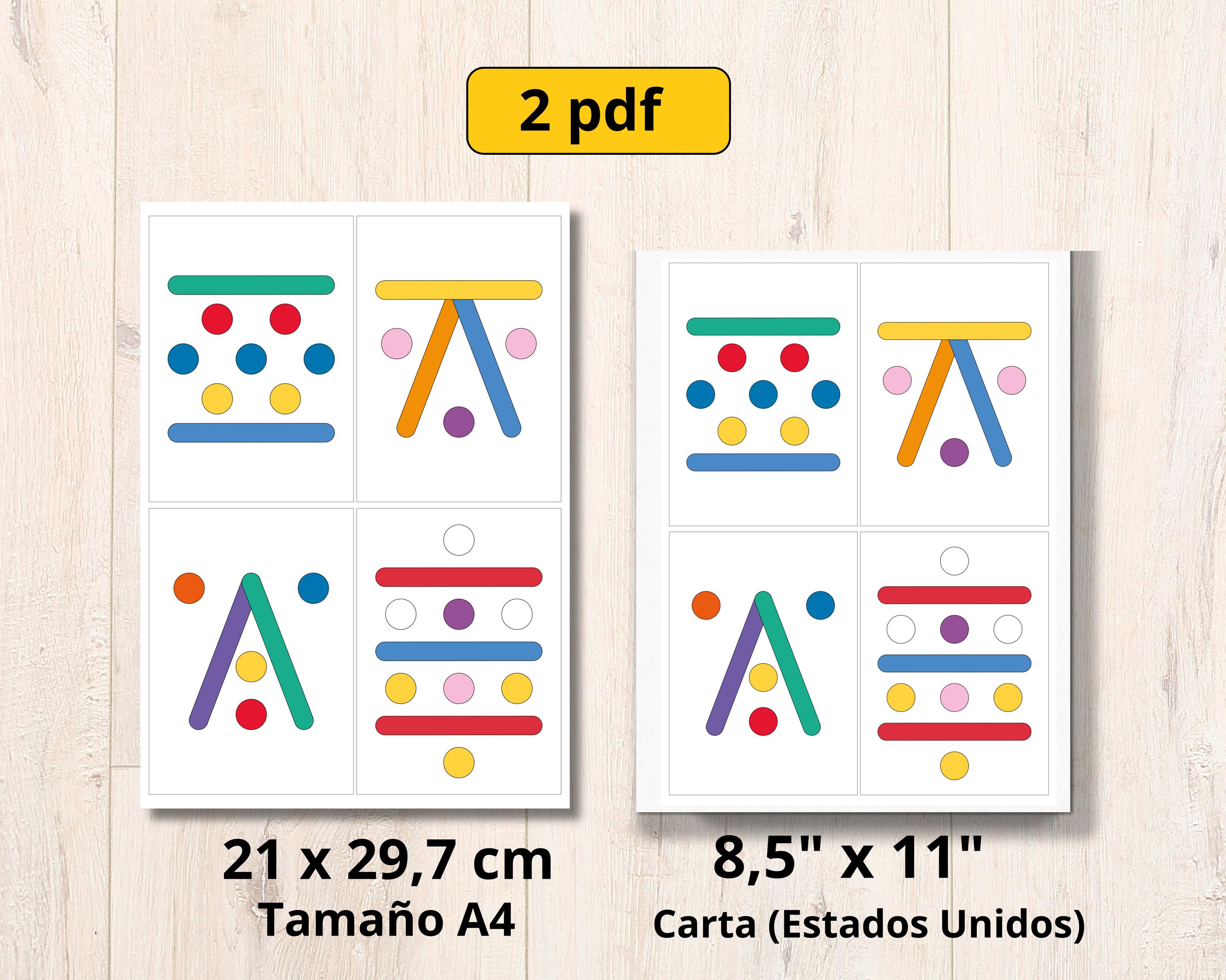 Color Stick and Pom Pom Pattern Cards, Sequencing Activity for ...