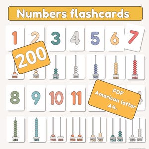 Montessori Bead Cards From 1 to 100, Preschool Math Activities ...