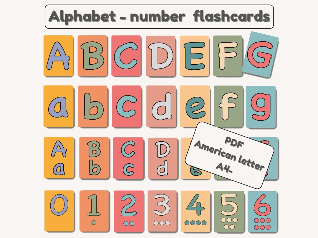 Alphabet Cards Printable for Preschool, Number Cards Printable ...