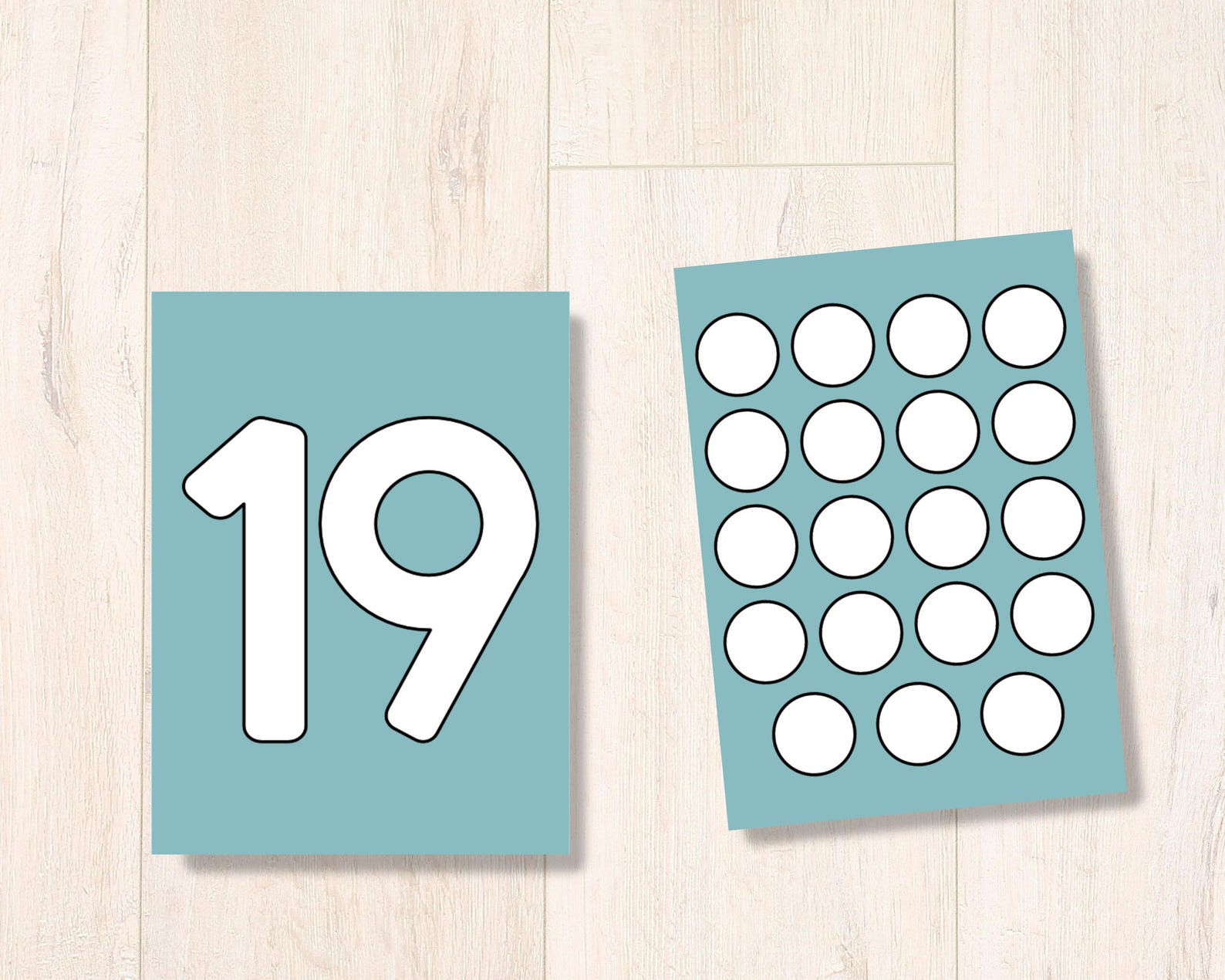 Number Flashcards for Preschool, Printable Numbers for Kindergarten ...