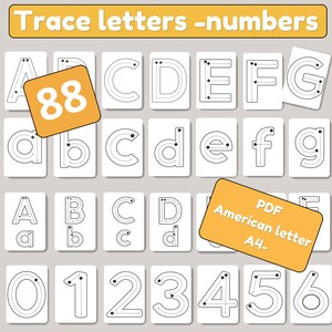 Complete Alphabet and Number Tracing Letters for Kids - 78 Printable ...