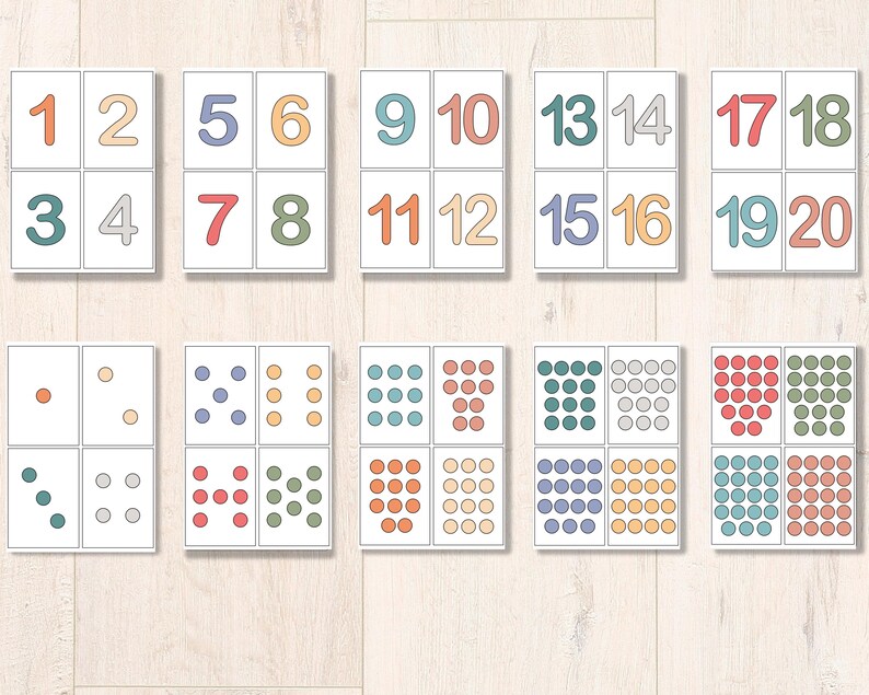 Number Flashcards for Preschool, Printable Numbers for Kindergarten ...