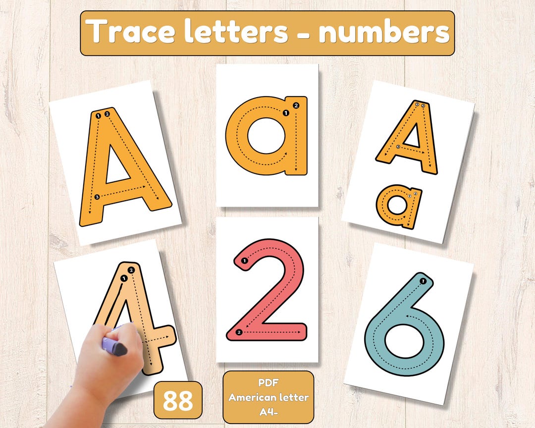 Complete Alphabet and Number Tracing Letters for Kids, Alphabet Tracing ...