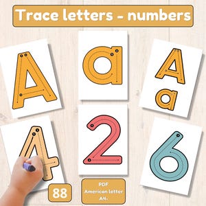 Complete Alphabet and Number Tracing Letters for Kids, Alphabet Tracing ...