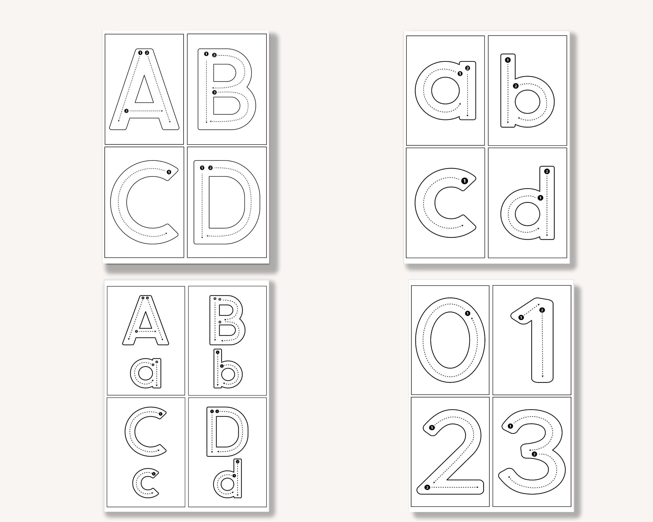 Complete Alphabet and Number Tracing Letters for Kids - 78 Printable ...