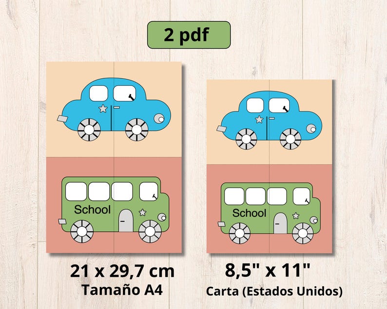 Transportation Matching Game for Kids, Two- Piece Puzzle,preschool and ...