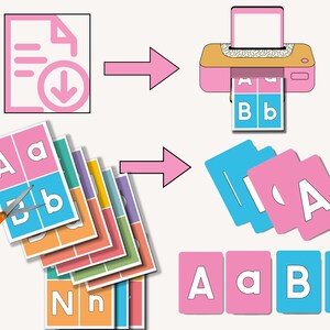 Printable Alphabet Flashcards for Kindergarten, Uppercase and Lowercase ...