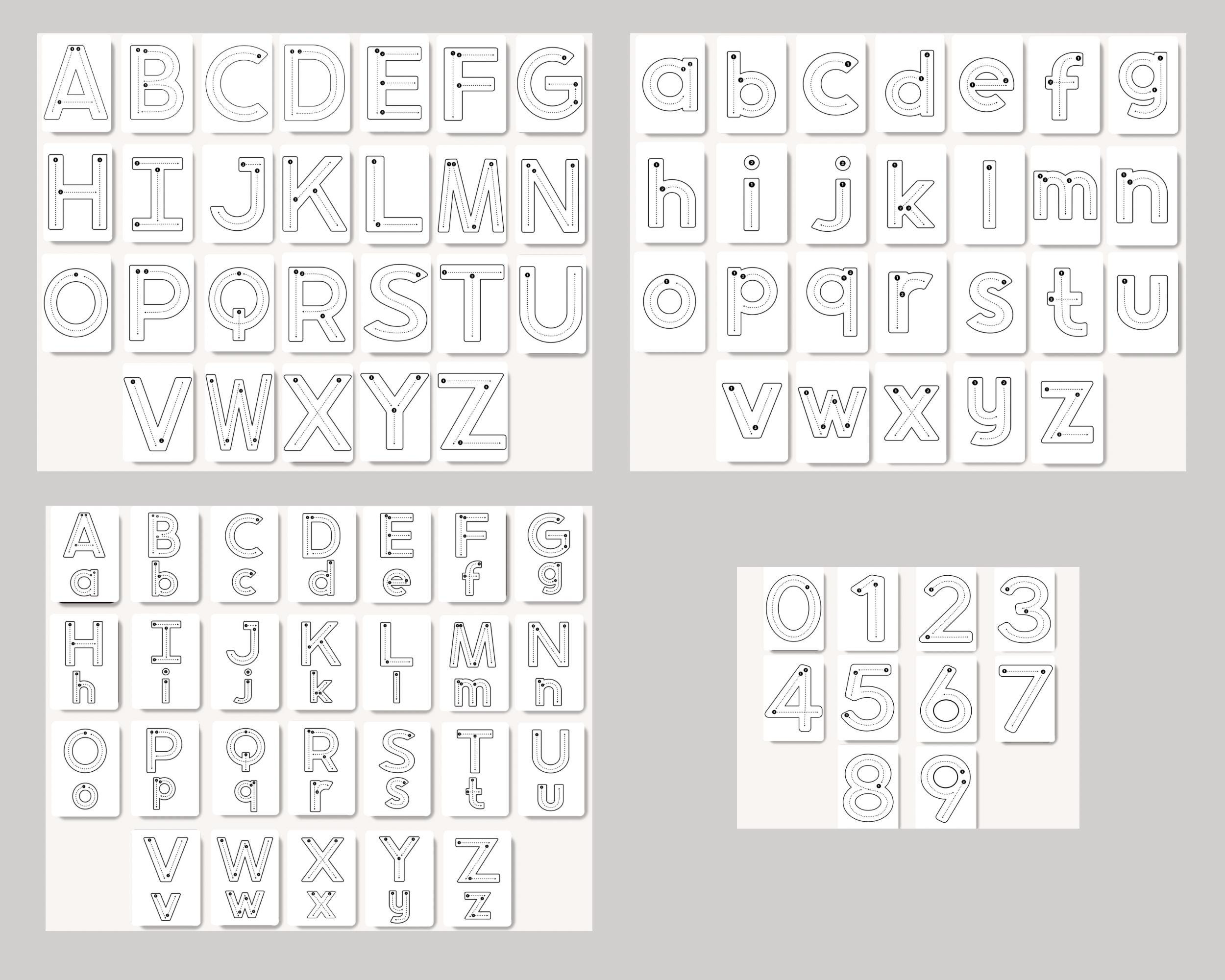 Complete Alphabet and Number Tracing Letters for Kids - 78 Printable ...