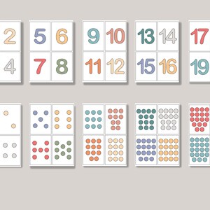 Number Flashcards for Preschool, Printable Numbers for Kindergarten ...