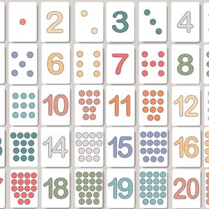 Number Flashcards for Preschool, Printable Numbers for Kindergarten ...