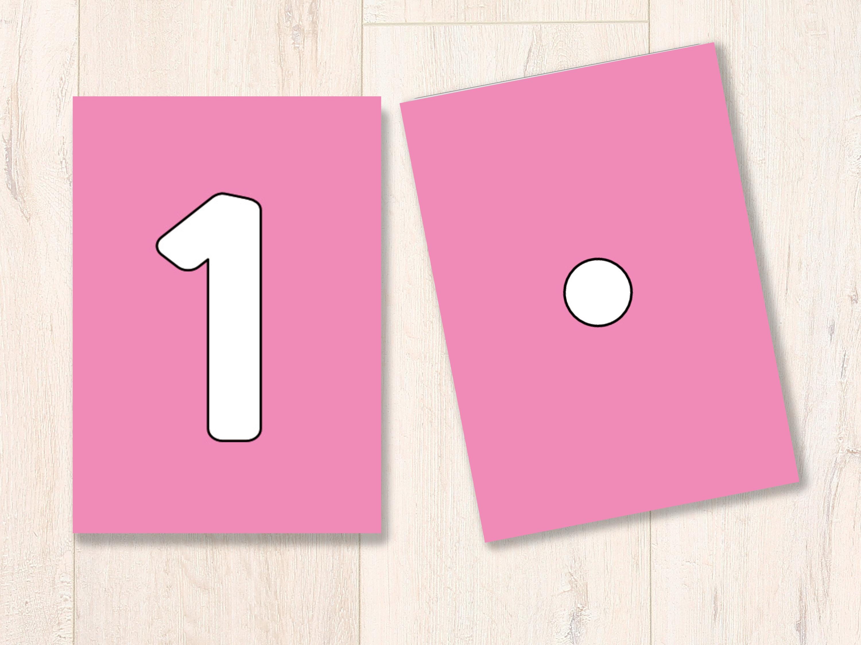 Number Flashcards for Preschool, Printable Numbers for Kindergarten ...