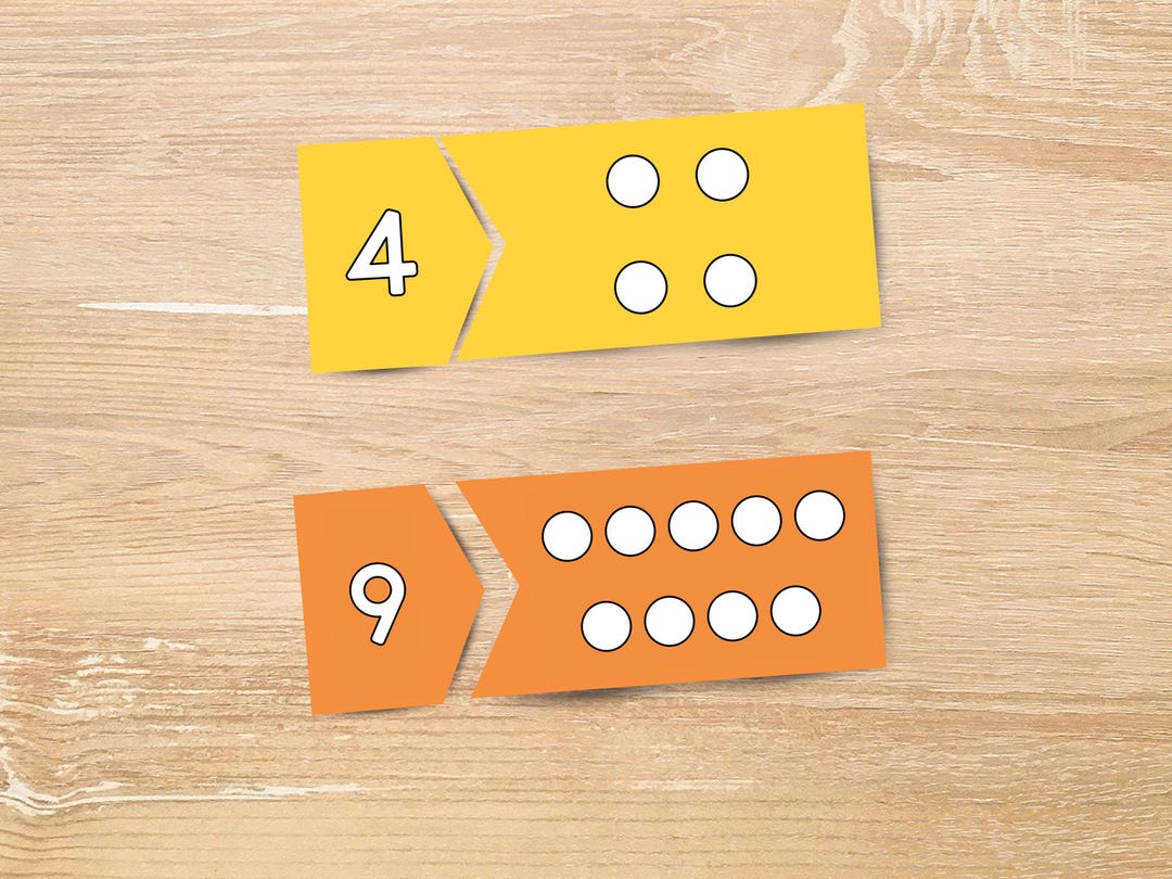 Number Matching Puzzle Cards 1–20, Printable Counting Puzzles for ...