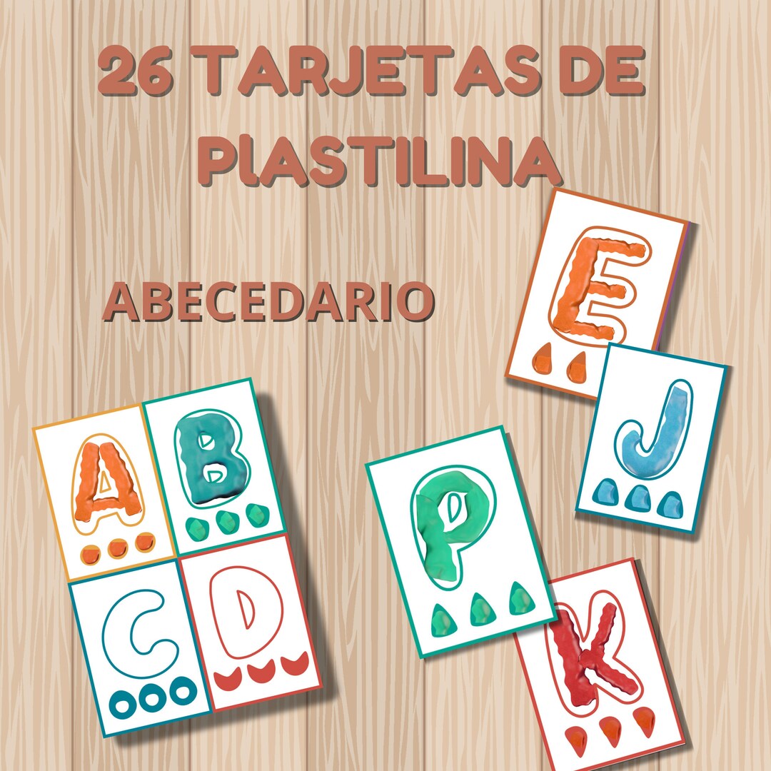 Tarjetas de plastilina ABC preescolar, tapetes de Play Doh del alfabeto ...