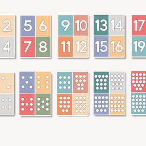 Number Flashcards for Preschool, Printable Numbers for Kindergarten ...