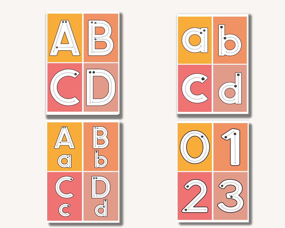 Complete Alphabet and Number Tracing Letters for Kids, 78 Printable ...