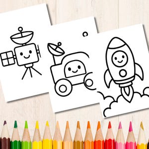 Easy Coloring Pages for Toddlers, Preschool and Kindergarten, Simple ...
