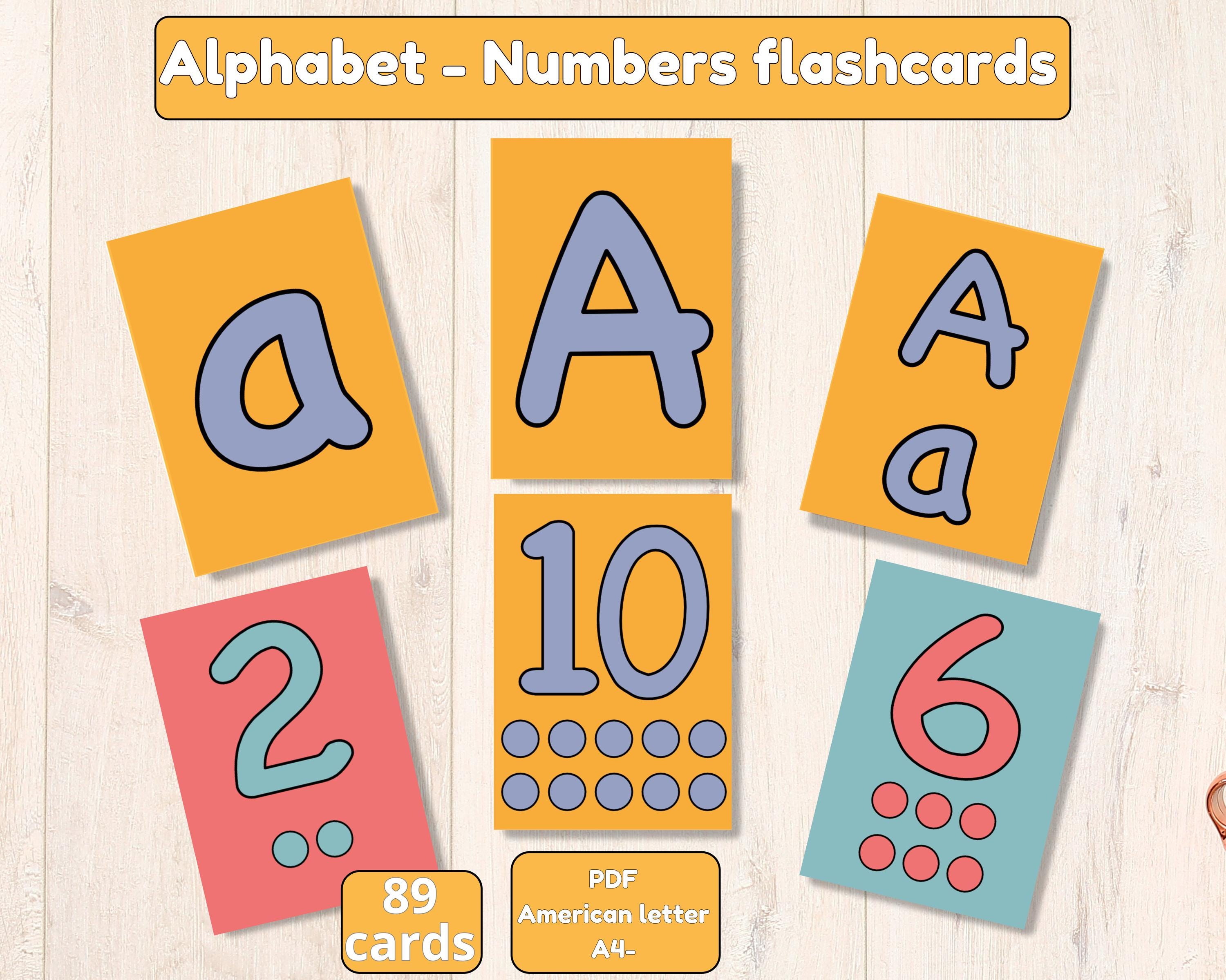 Alphabet Cards Printable for Preschool, Number Cards Printable ...