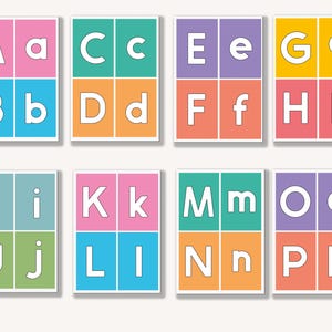 Printable Alphabet Flashcards for Kindergarten, Uppercase and Lowercase ...