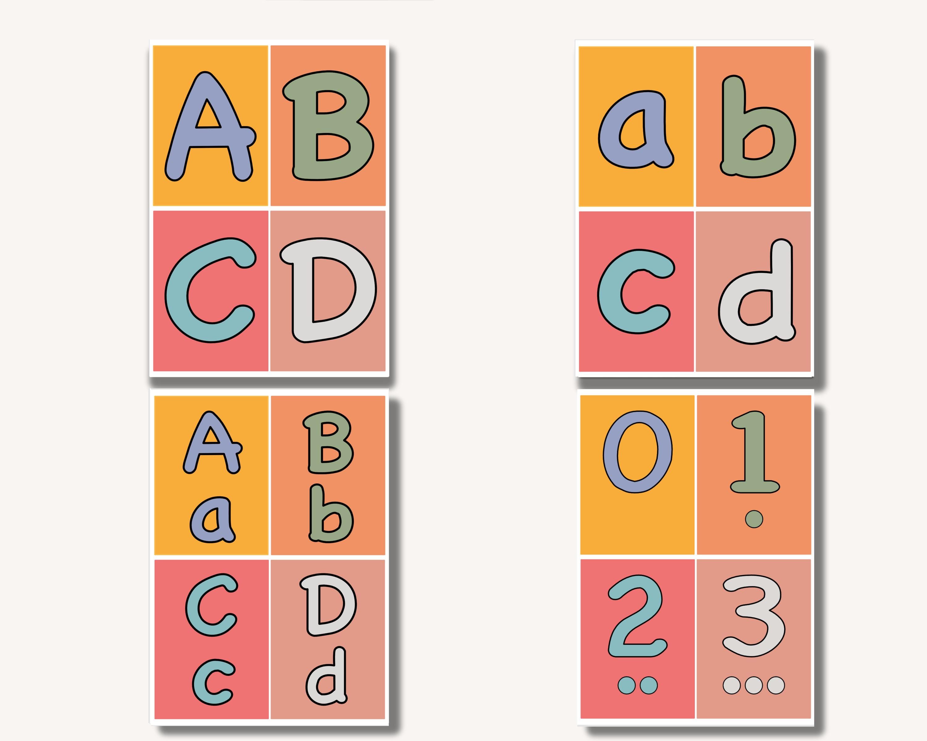 Alphabet Cards Printable for Preschool, Number Cards Printable ...
