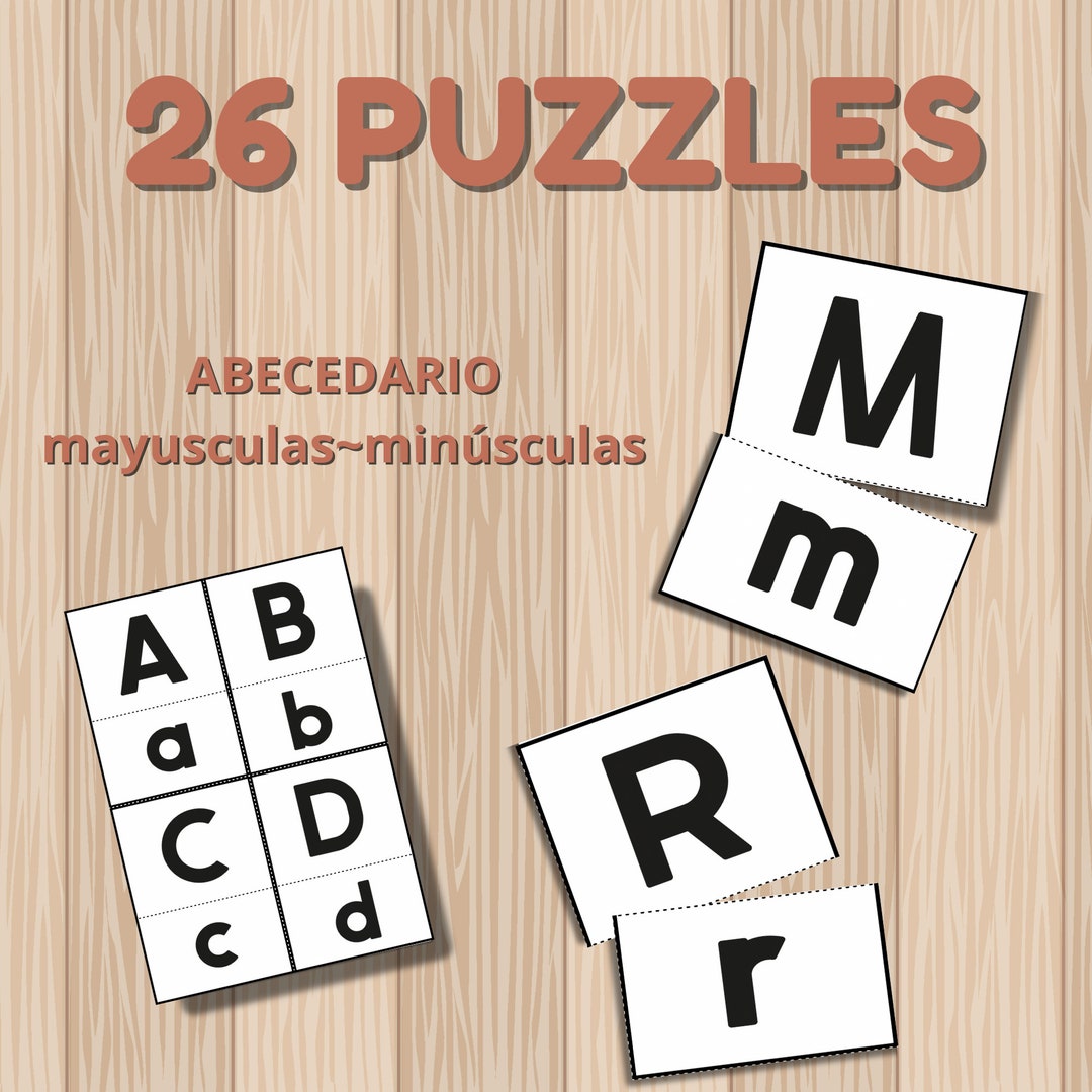 Alphabet Matching Game, 26 Uppercase and Lowercase Puzzles, Preschool ...