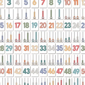 Montessori Bead Cards From 1 to 100, Preschool Math Activities ...