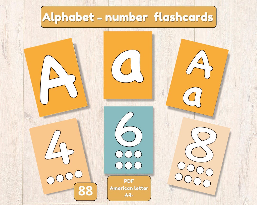 Alphabet Cards Printable for Preschool, Number Cards Printable ...
