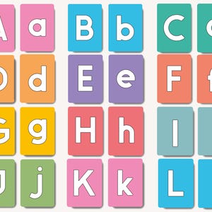 Printable Alphabet Flashcards for Kindergarten, Uppercase and Lowercase ...