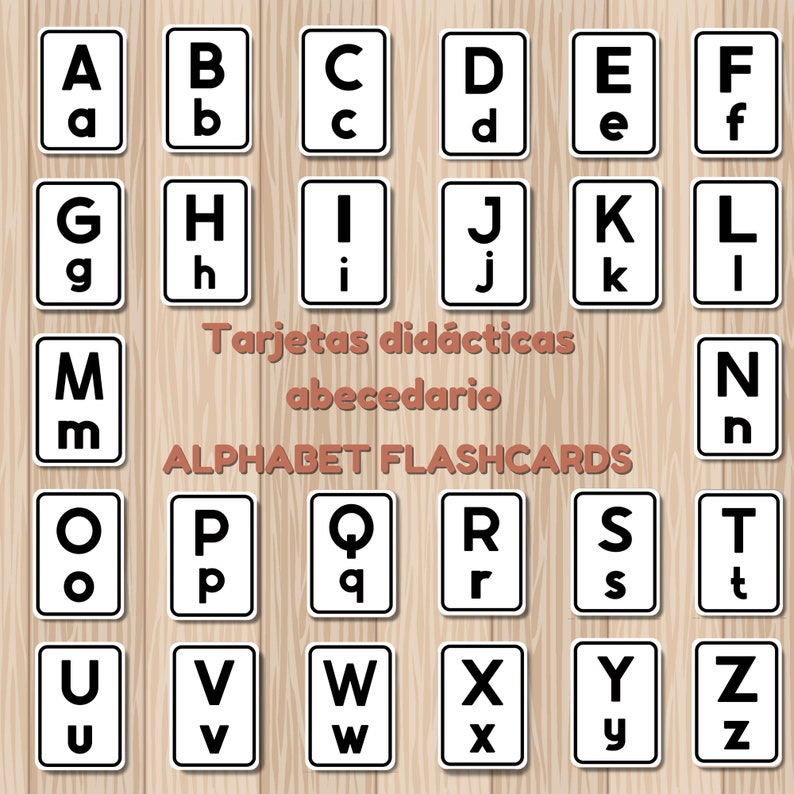Tarjetas didácticas ABC, alfabeto niños, tarjetas preescolares ...
