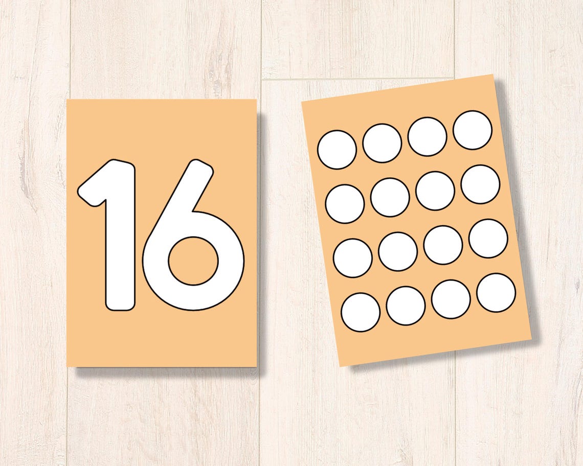Number Flashcards for Preschool, Printable Numbers for Kindergarten ...