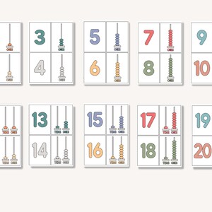 Montessori Bead Cards From 1 to 100, Preschool Math Activities ...