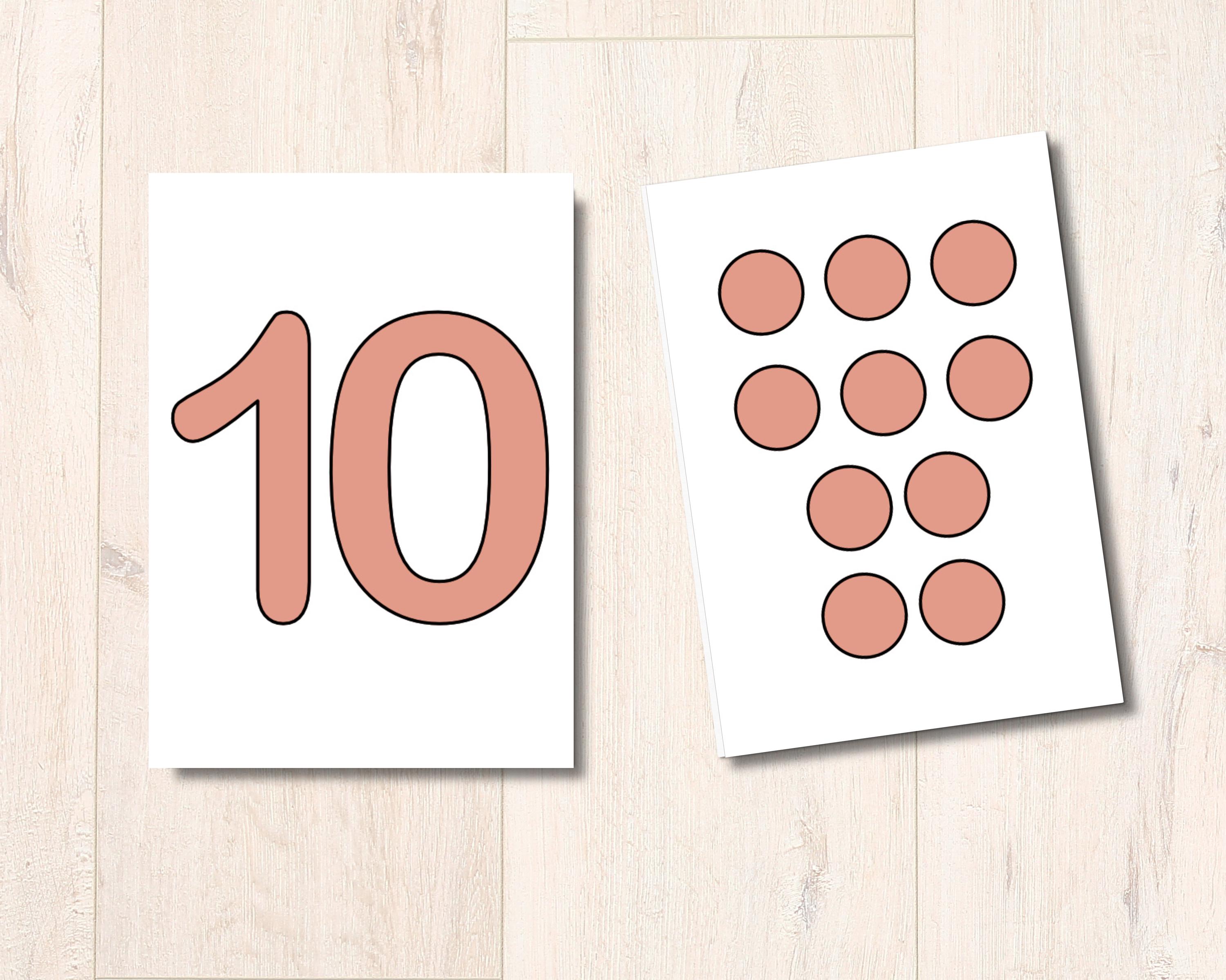 Number Flashcards for Preschool, Printable Numbers for Kindergarten ...